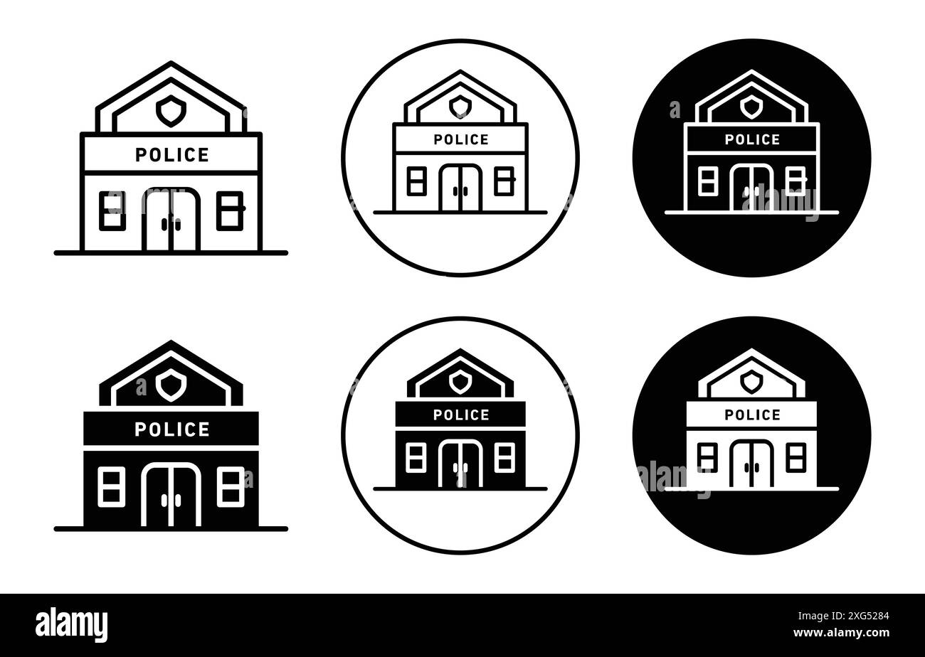 Police office icon vector logo set collection for web app ui Stock ...