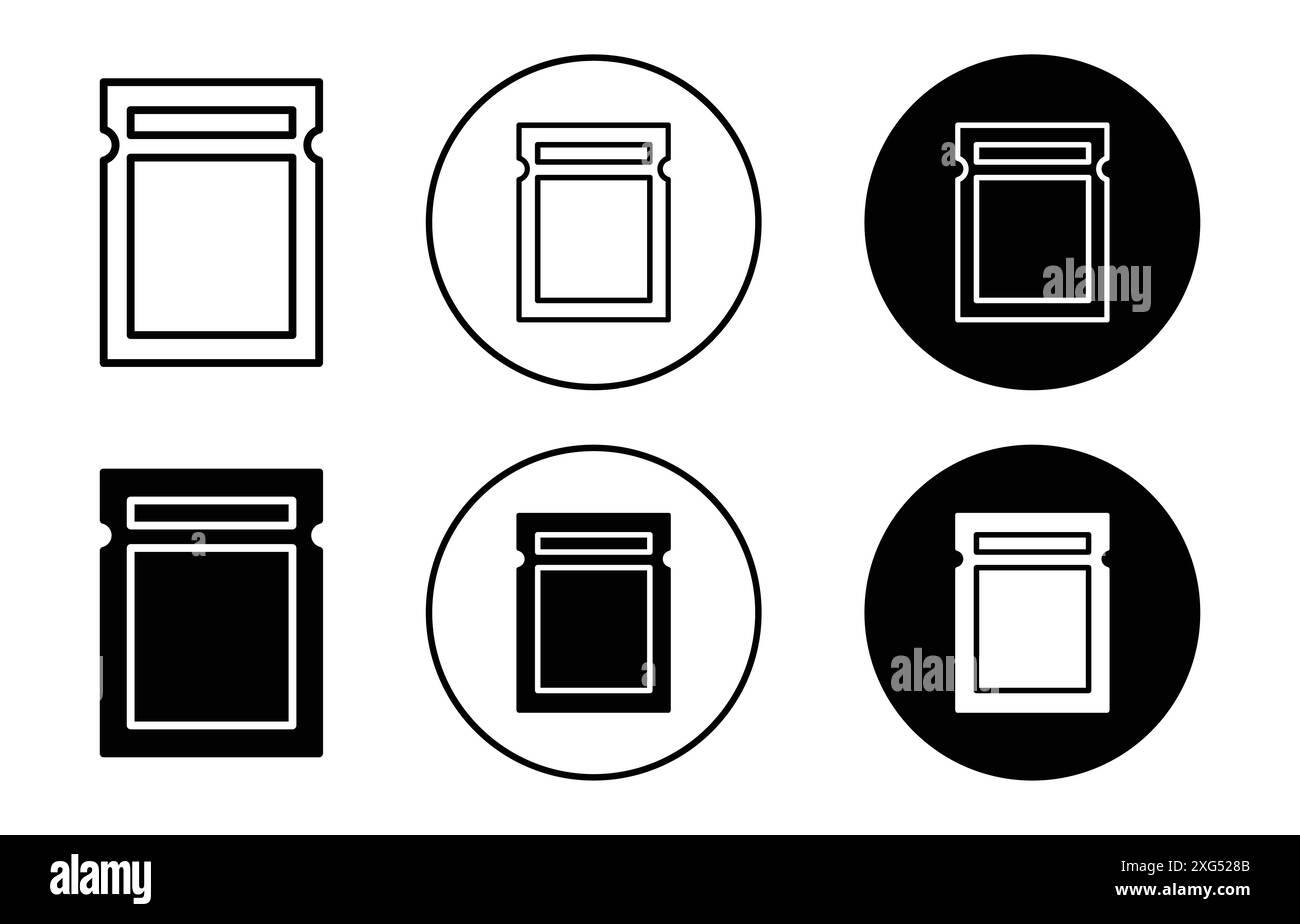Pouch icon vector logo set collection for web app ui Stock Vector Image ...