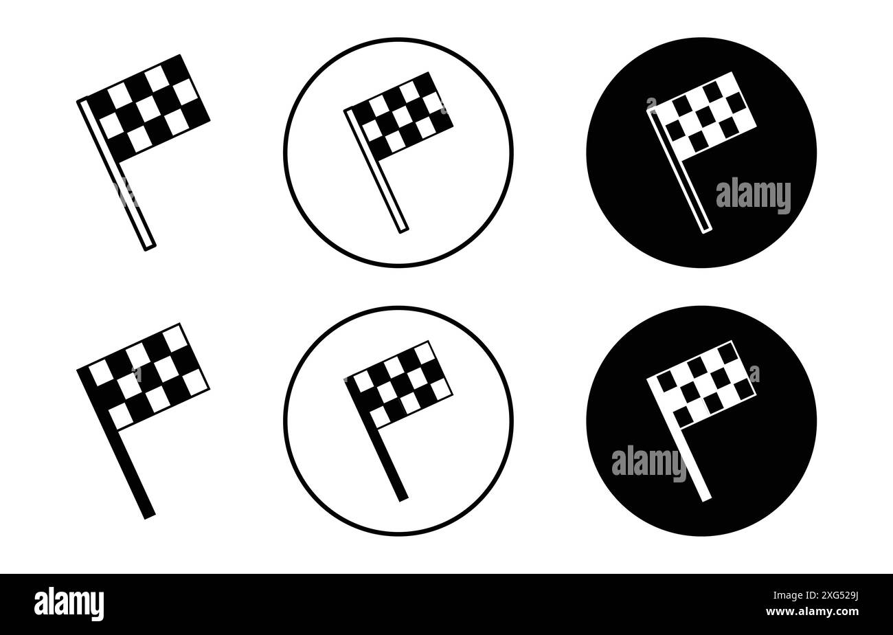 Racing flag icon vector logo set collection for web app ui Stock Vector Image & Art - Alamy