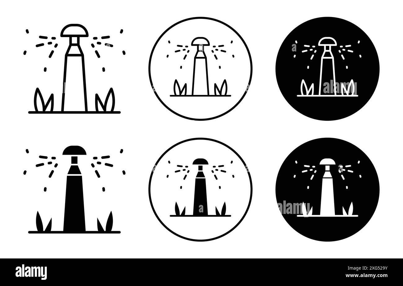 lawn sprinkler Icon vector logo set collection for web app ui Stock Vector Image & Art - Alamy