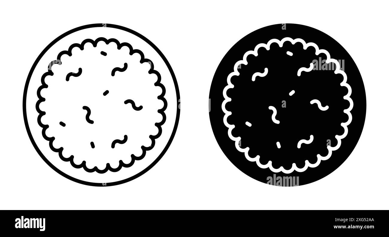 Rice in a plate icon vector logo set collection for web app ui Stock ...