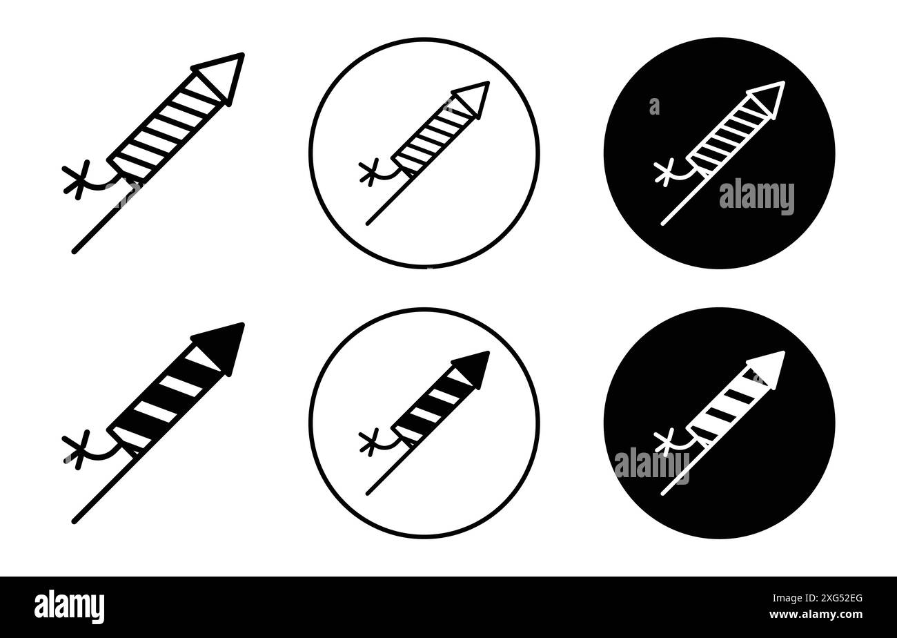 Petard Fireworks Rocket icon vector logo set collection for web app ui Stock Vector Image & Art ...