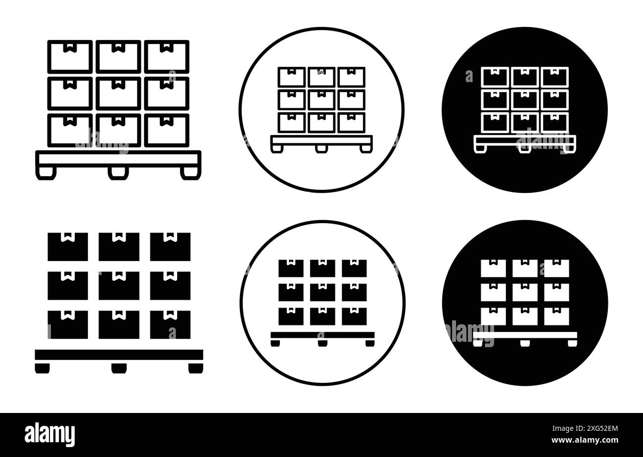 Pallet icon vector logo set collection for web app ui Stock Vector ...