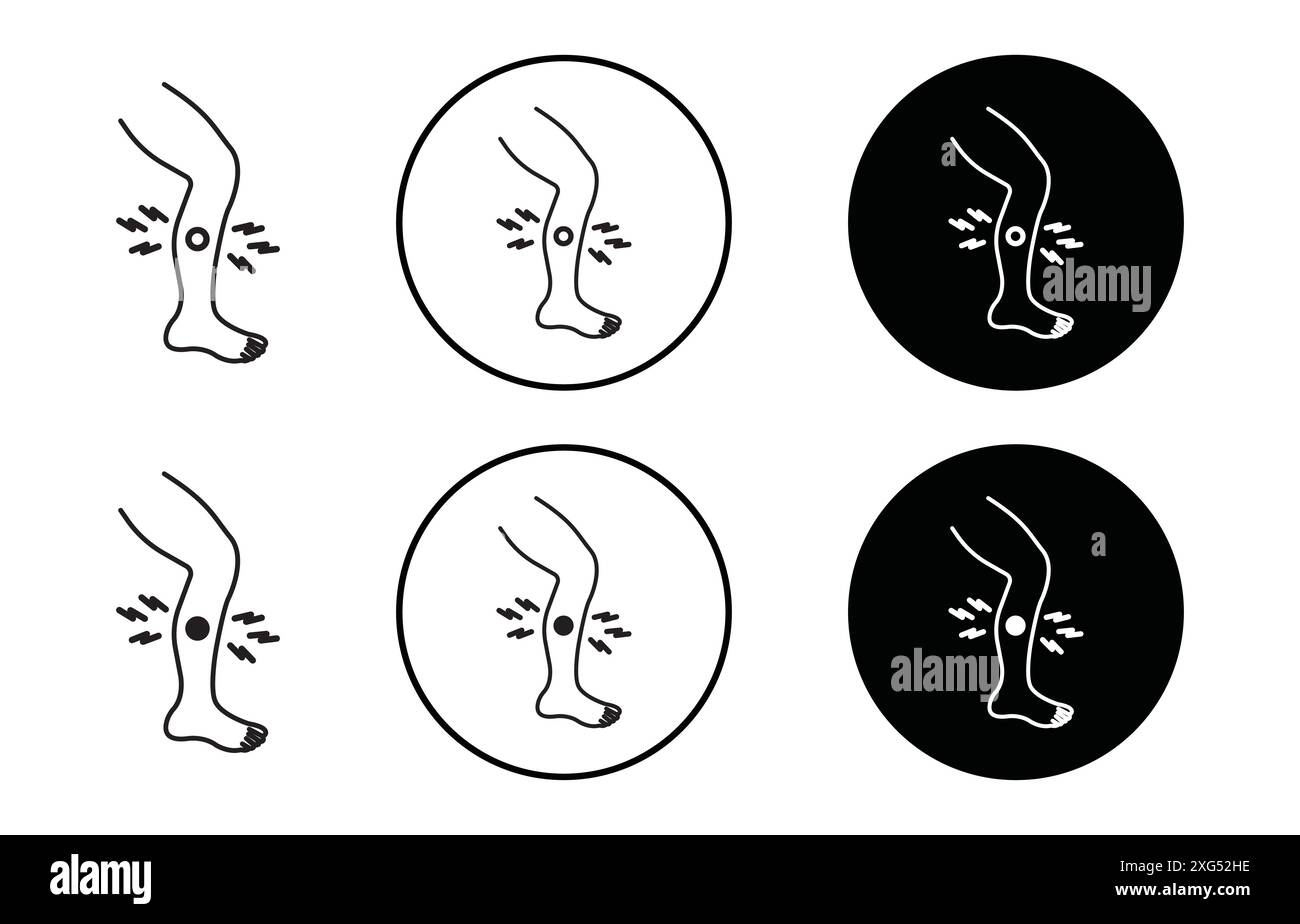 Ankle pain vector vectors Cut Out Stock Images & Pictures - Alamy