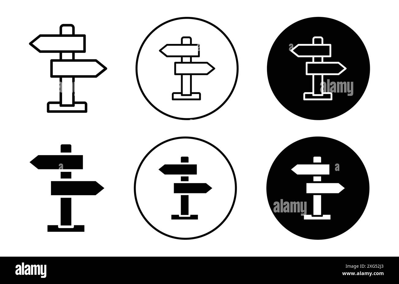 signpost icon vector logo set collection for web app ui Stock Vector ...