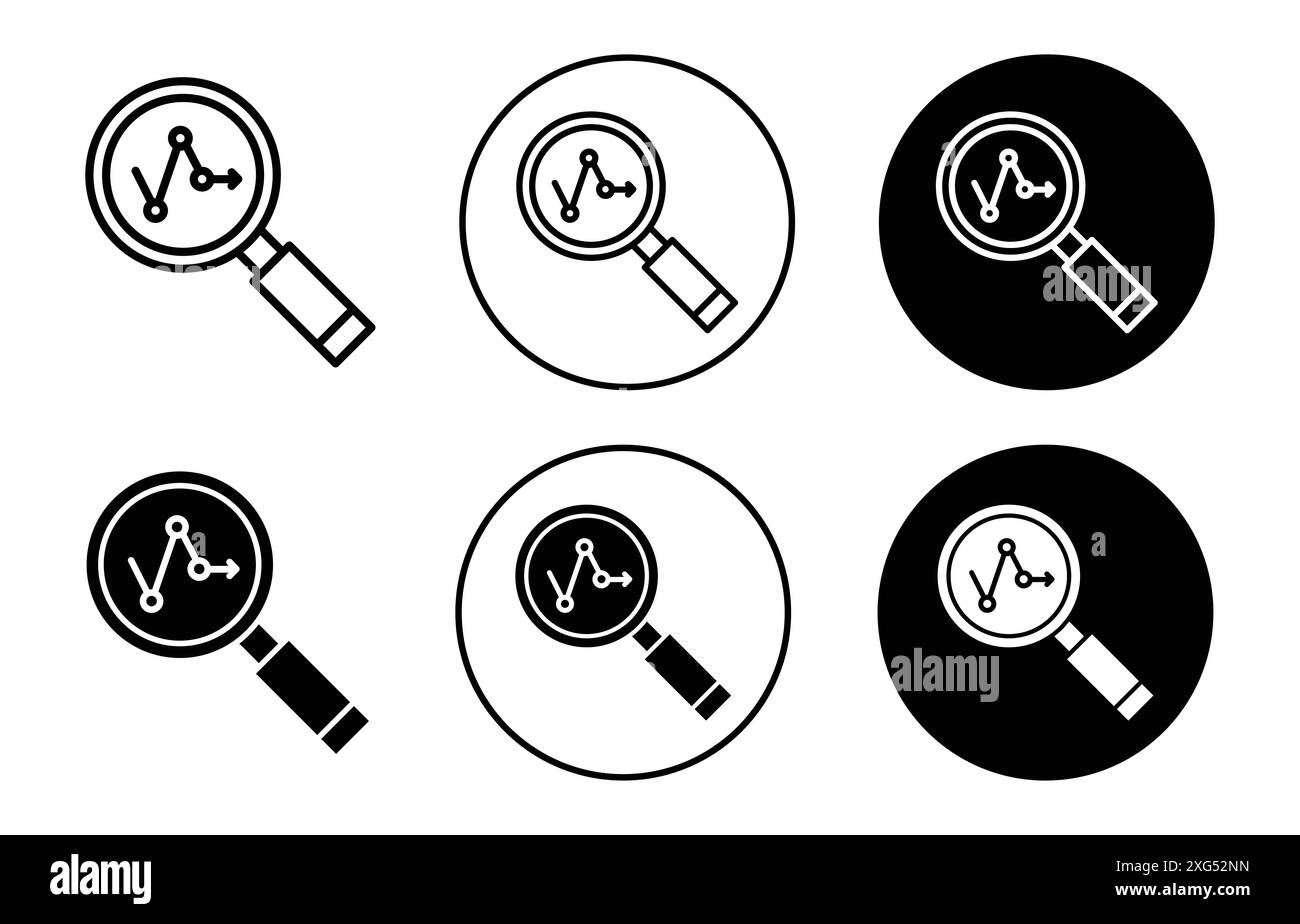 Stats View Icon Vector Logo Set Collection For Web App Ui Stock Vector