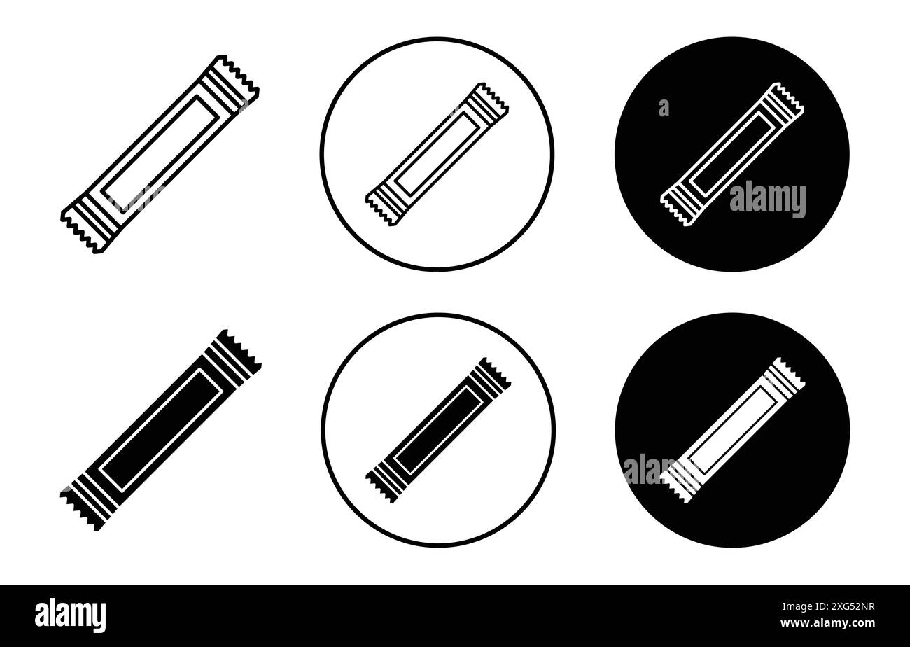Sugar stick package icon vector logo set collection for web app ui Stock Vector Image & Art - Alamy