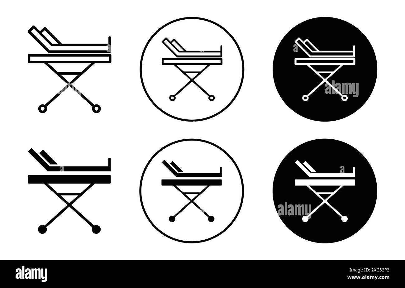 Stretcher vector icon vector logo set collection for web app ui Stock ...