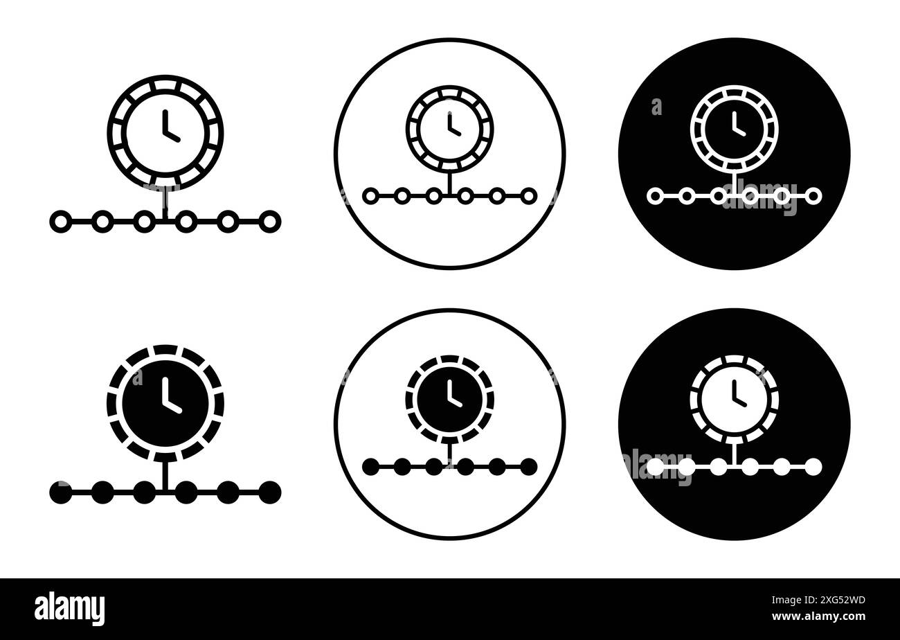 Timeline icon vector logo set collection for web app ui Stock Vector ...