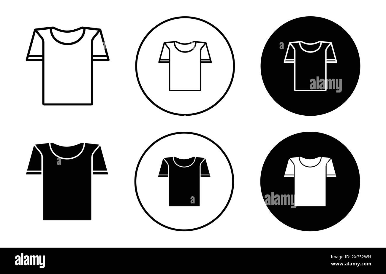 T Shirt Icon Vector Logo Set Collection For Web App Ui Stock Vector 6386