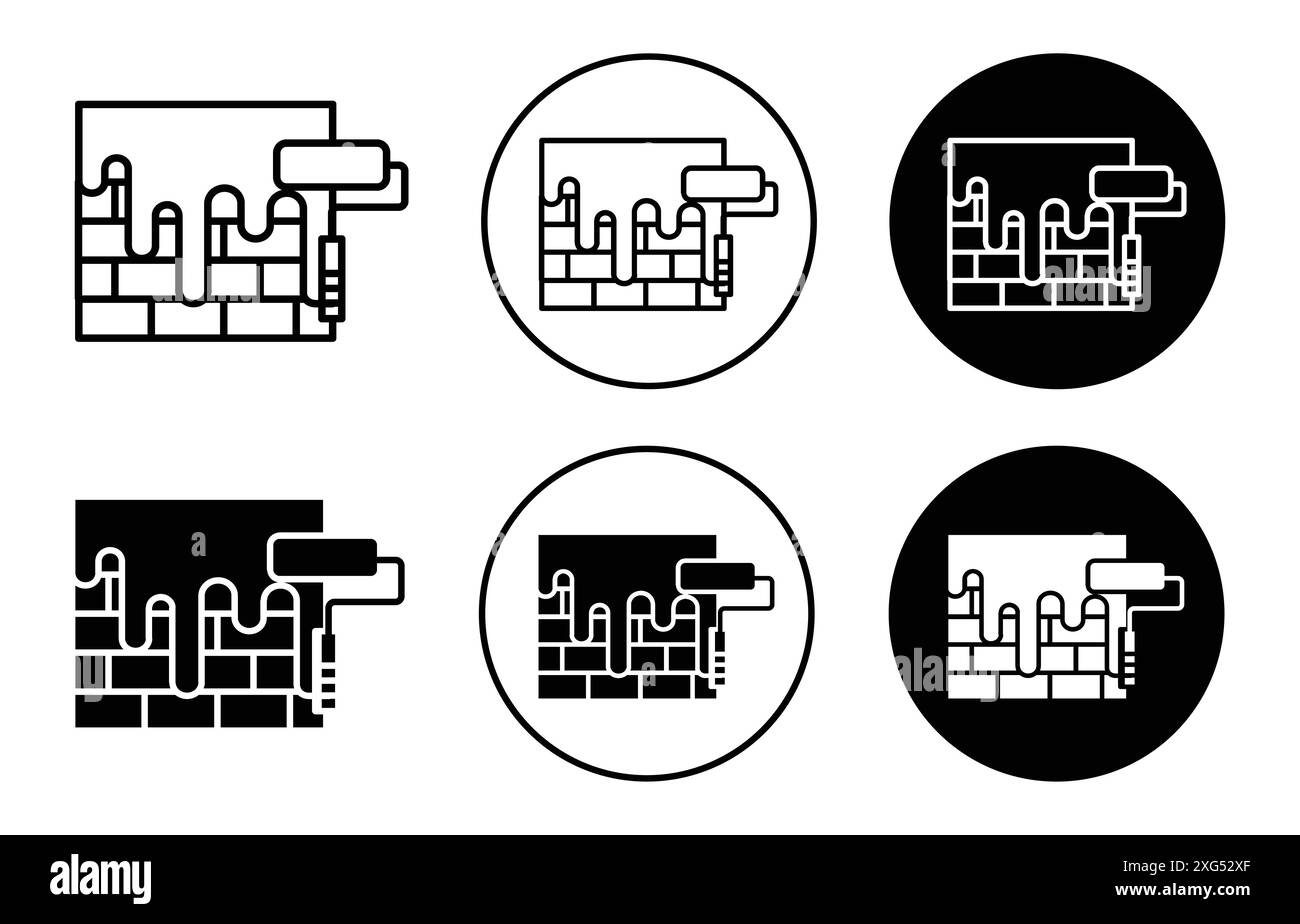 Wall painting icon vector logo set collection for web app ui Stock Vector Image & Art - Alamy