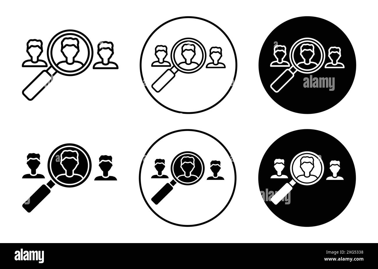 Search job vacancy icon vector logo set collection for web app ui Stock Vector Image & Art - Alamy