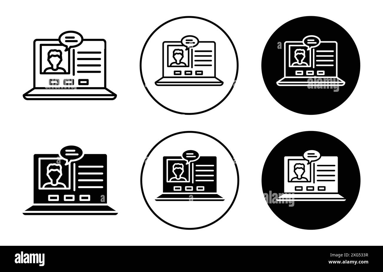 webinar icon vector logo set collection for web app ui Stock Vector ...