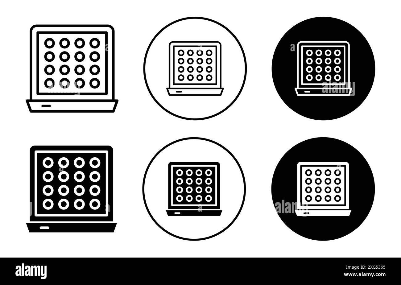 The four connect game icon vector logo set collection for web app ui ...