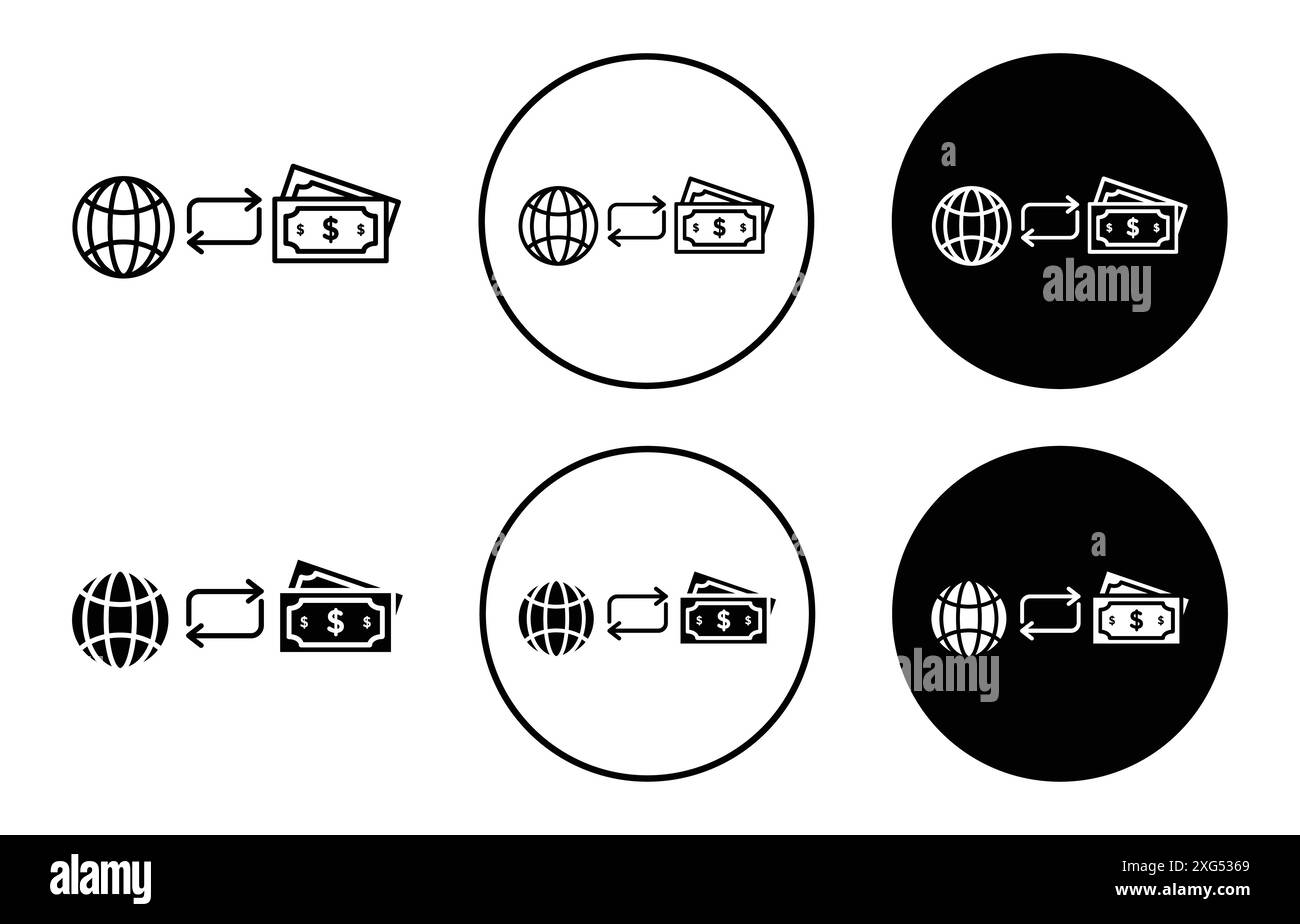 wire transfer icon vector logo set collection for web app ui Stock ...