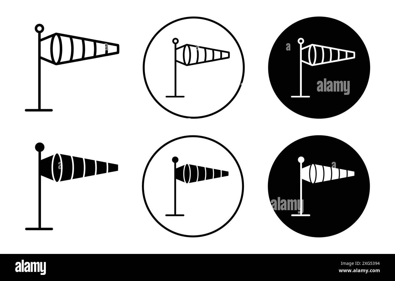 wind cone Icon vector logo set collection for web app ui Stock Vector Image & Art - Alamy