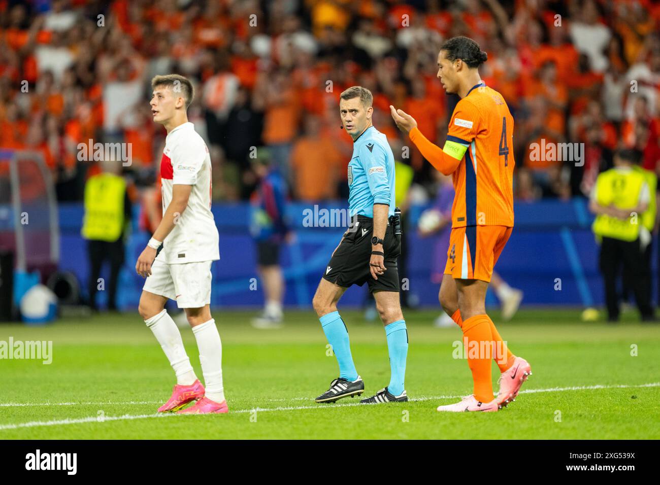 Berlin, Germany. 06th July, 2024. Referee Clement Turpin seen during ...