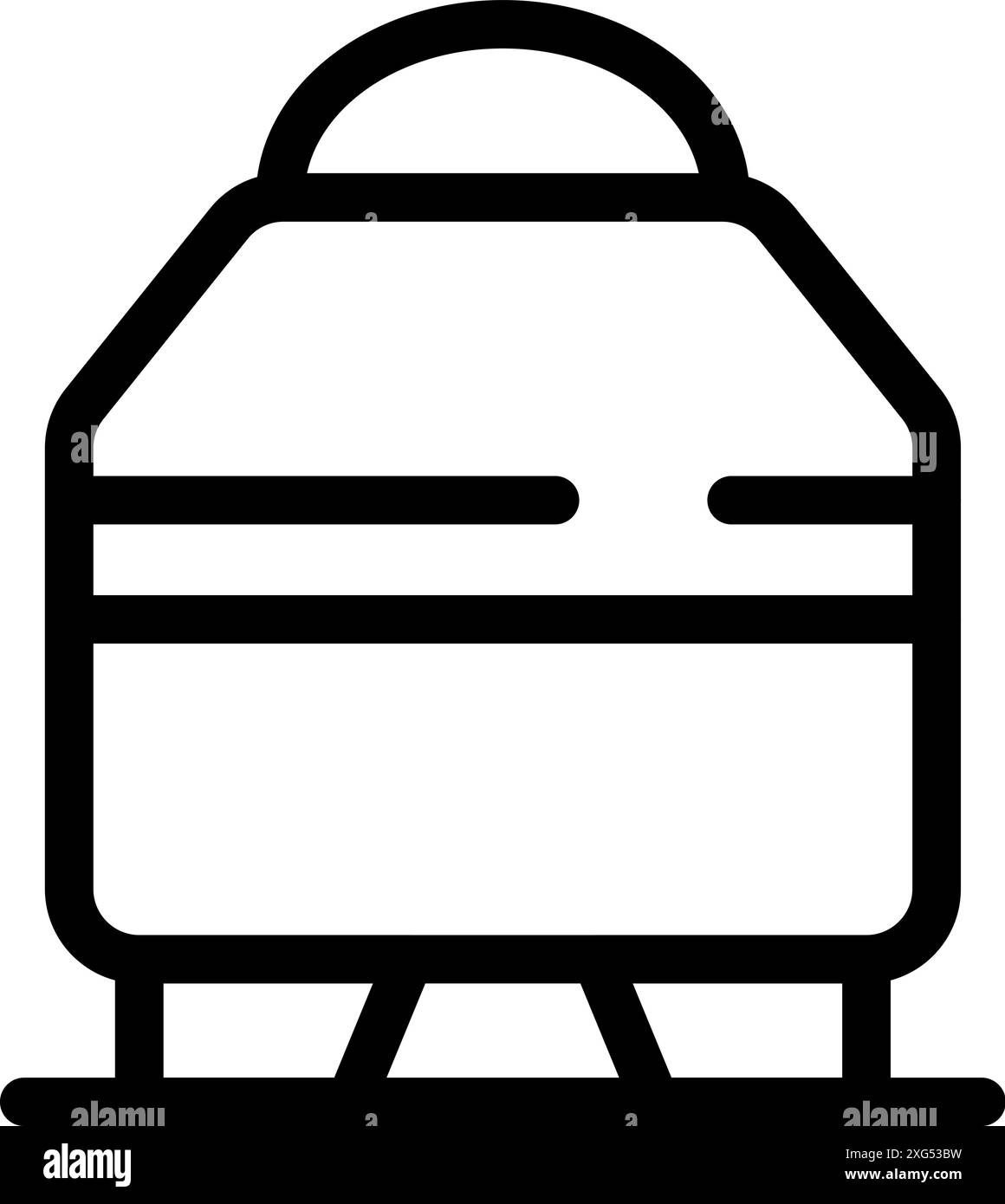 Simple icon representing a high speed train, symbolizing rapid transit and efficient travel ...