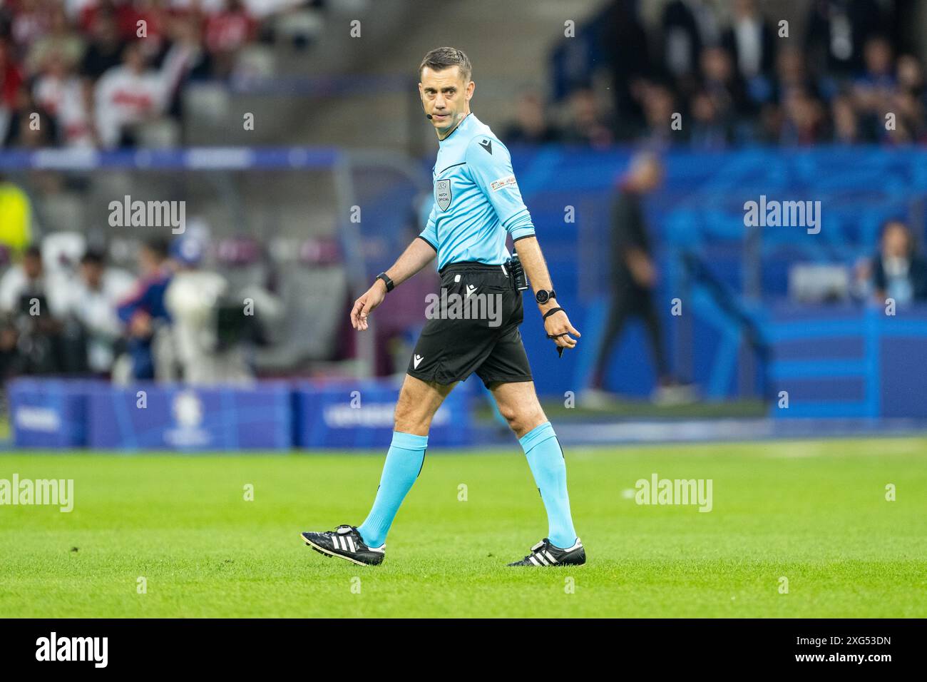 Berlin, Germany. 06th July, 2024. Referee Clement Turpin seen during ...