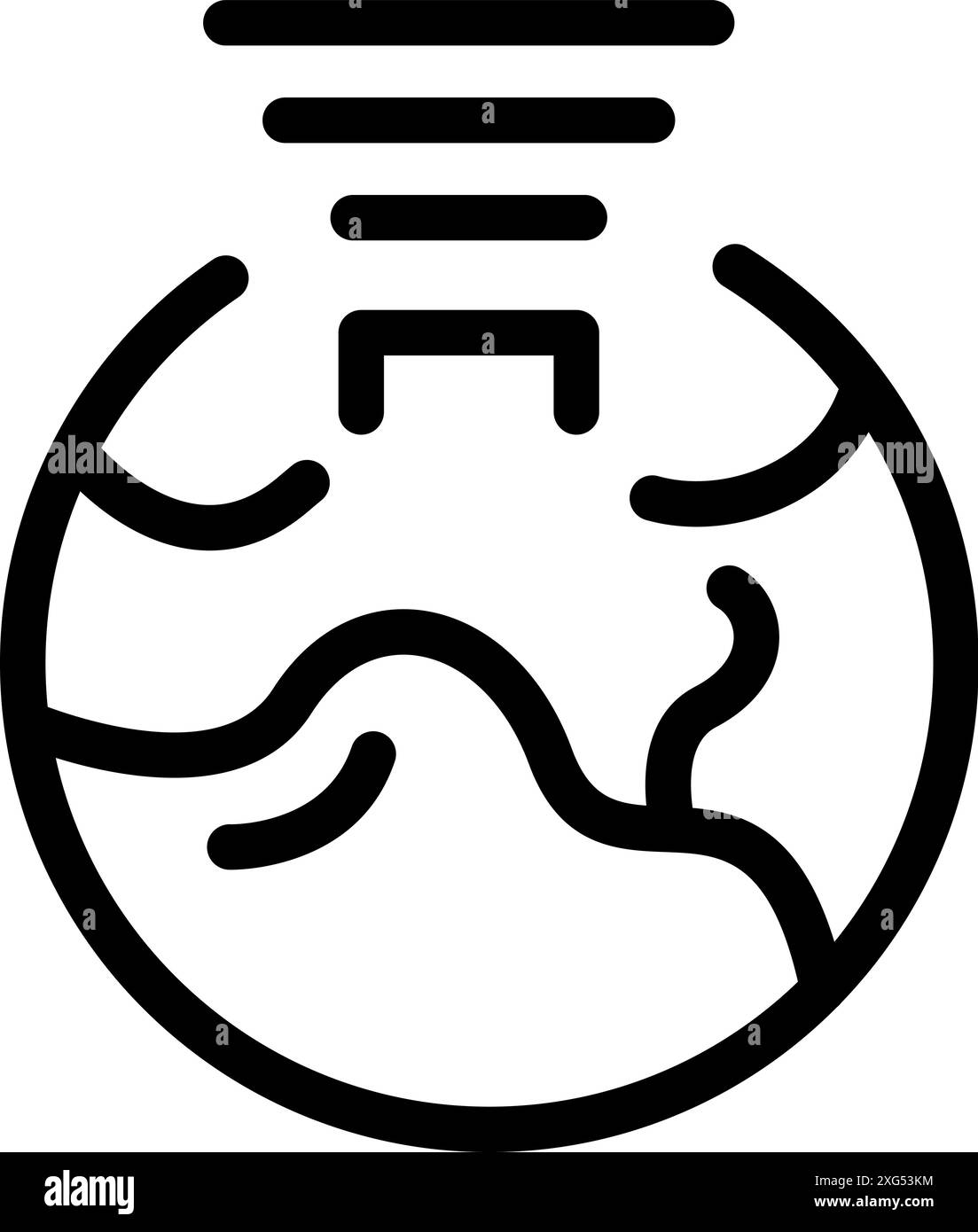 Global warming icon representing increasing earth temperature Stock ...