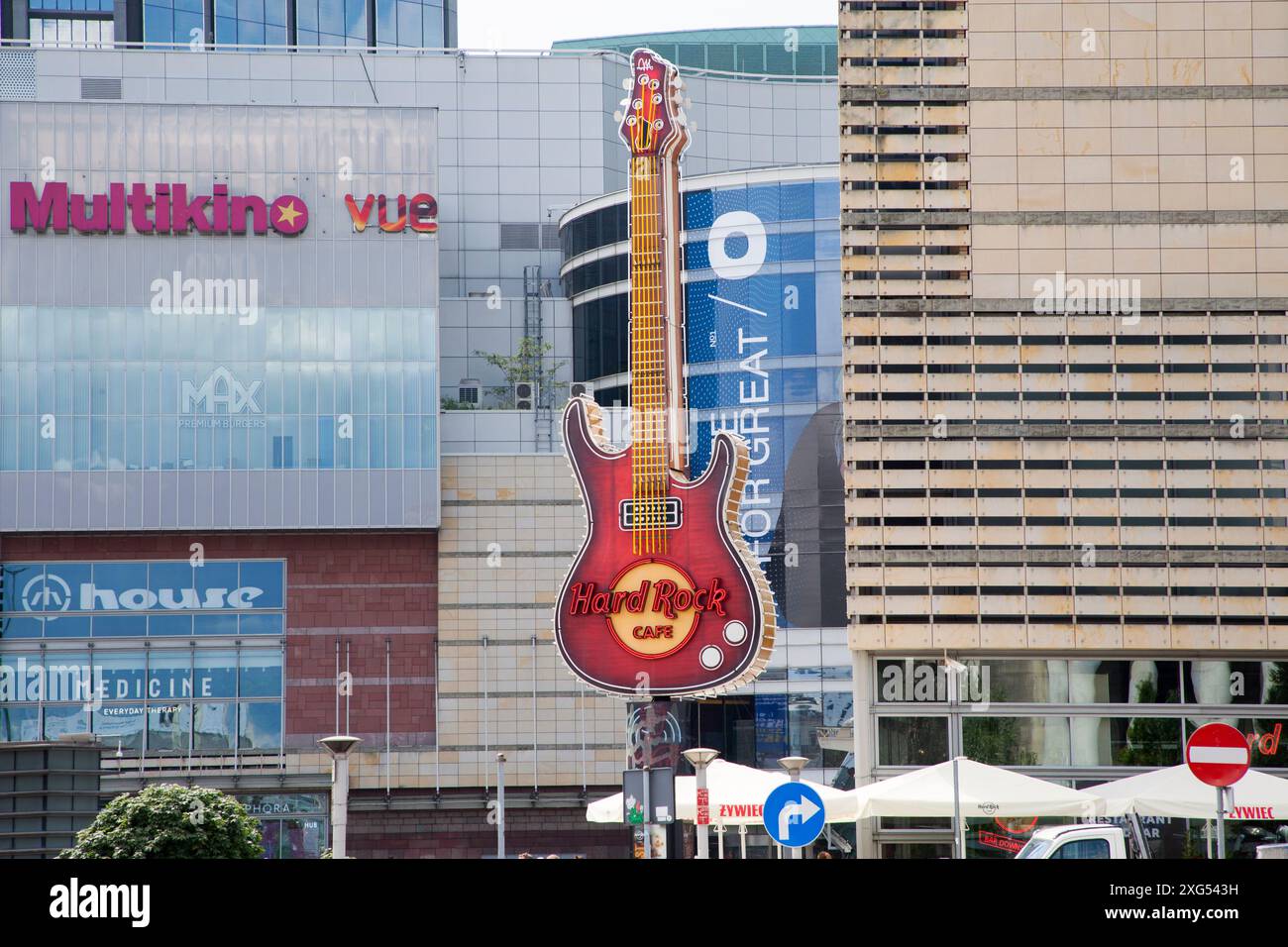 Hard Rock Cafe Warsaw Sign in Warsaw Stock Photo - Alamy