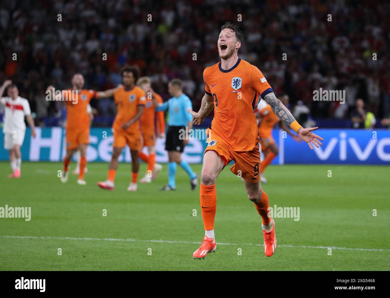Berlin, Germany. 6th Jul 2024. Wout Weghorst of Netherlands celebrate ...