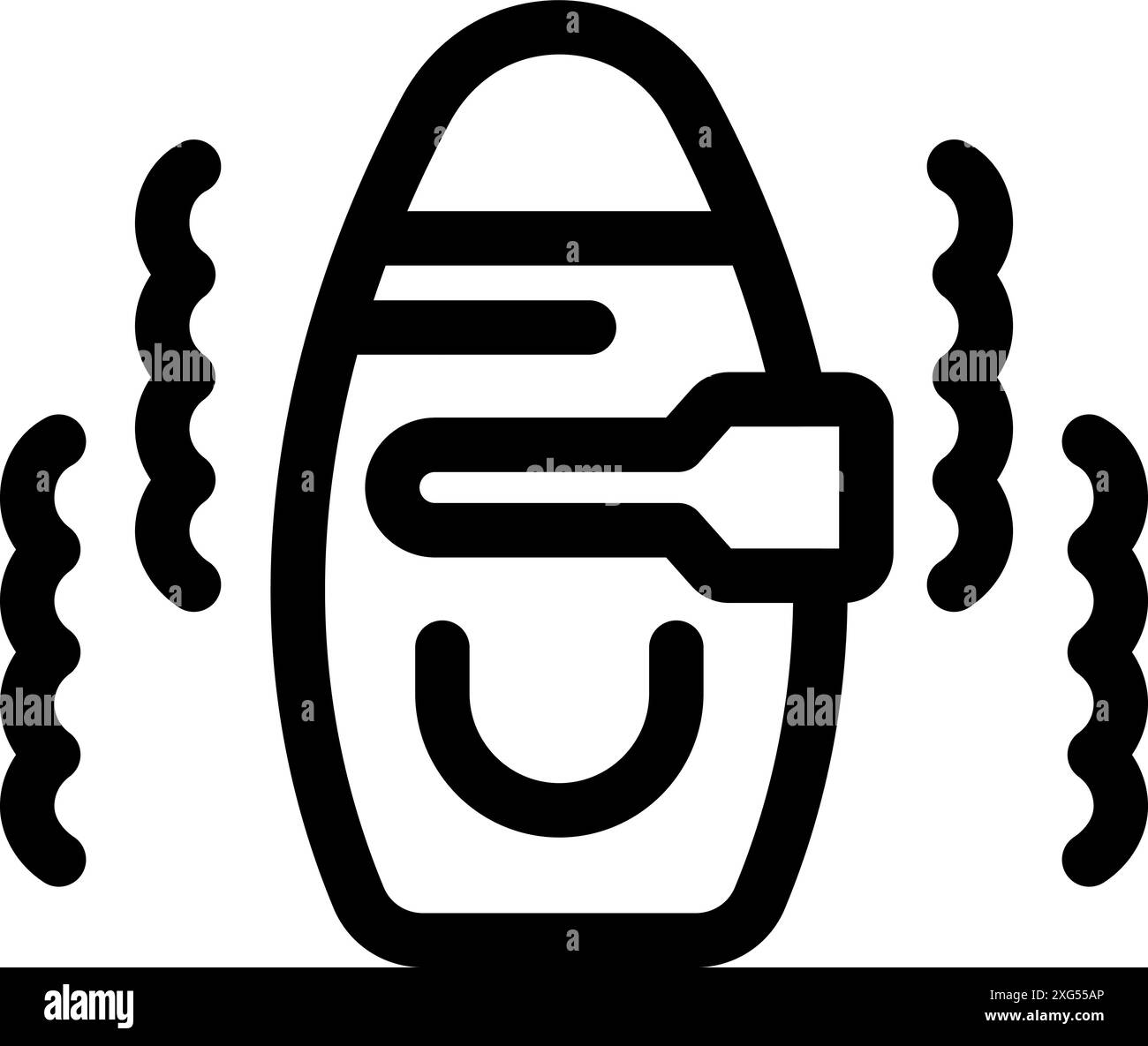 Submarine sending sonar waves to navigate underwater using radar ...