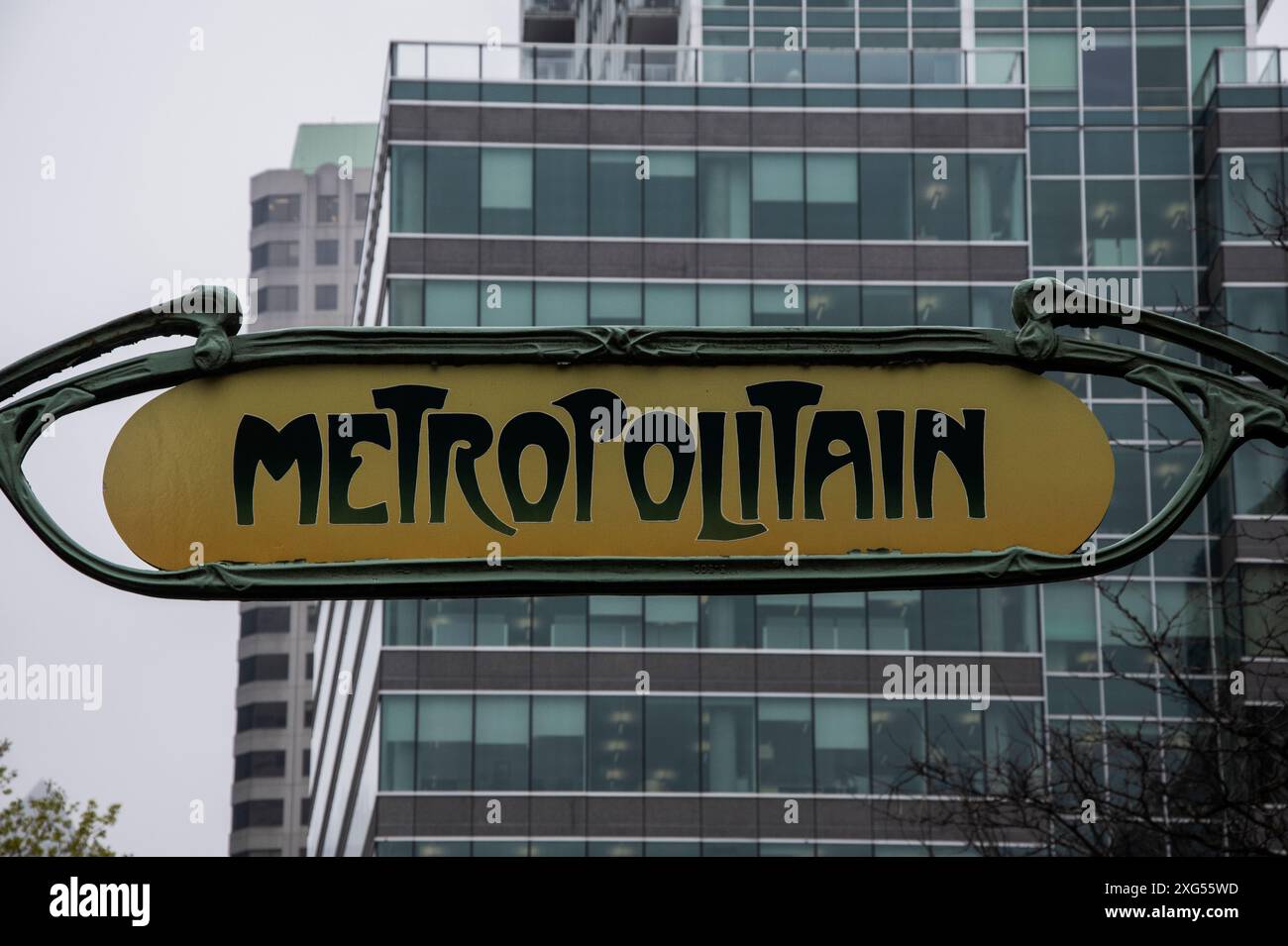 A piece of Paris in Montreal, Victoria Square Metro station sign in ...
