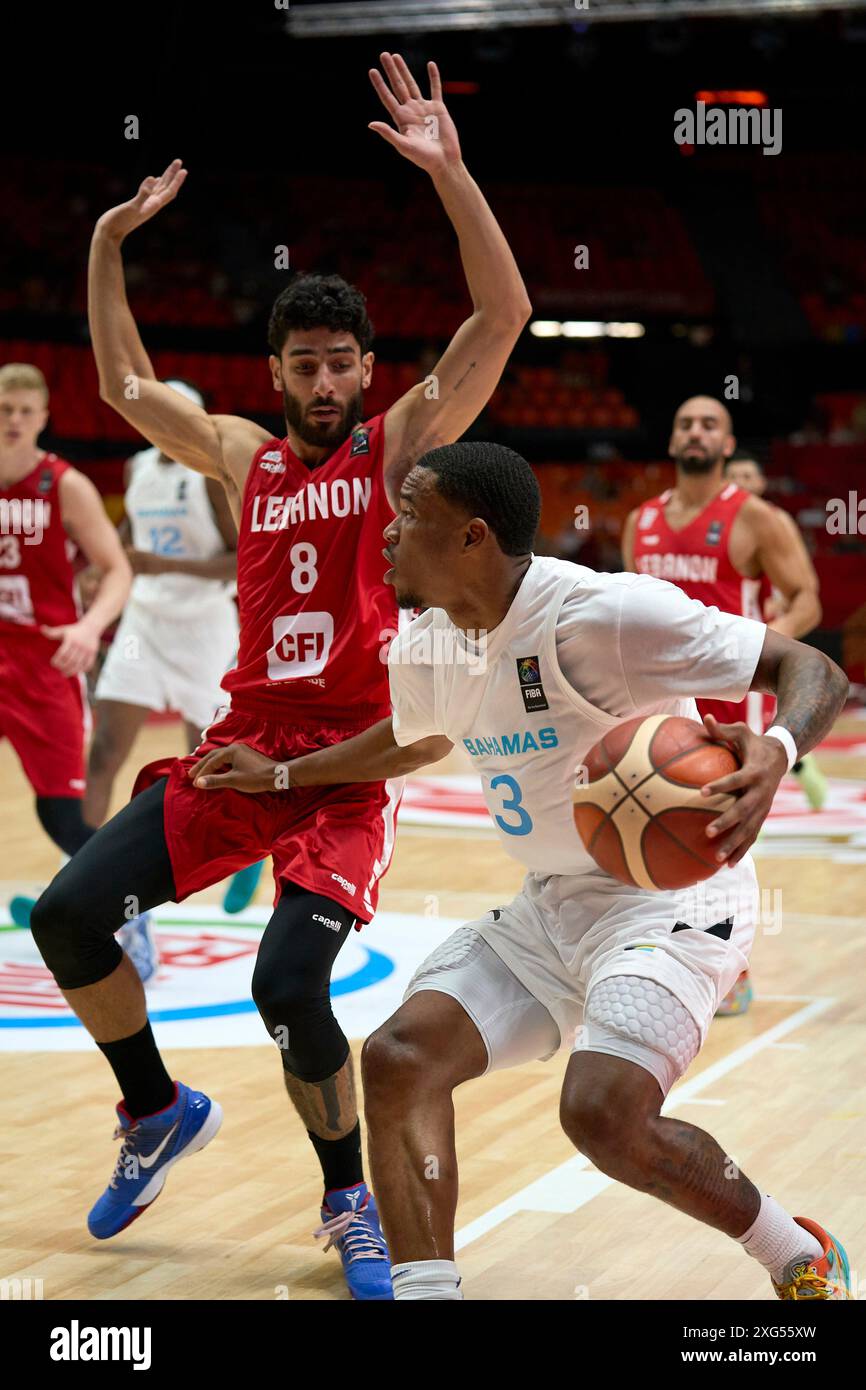 Jad Khalil from Lebanon team, Franco Miller from Bahamas team seen in ...
