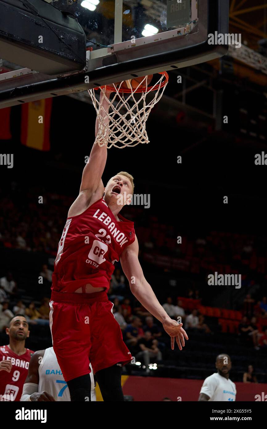 Youssef Khayat from Lebanon team seen in action during the game between ...