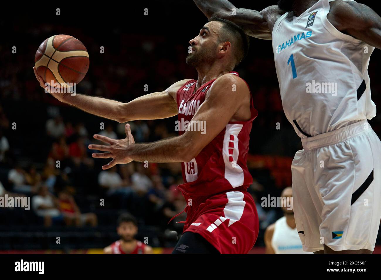 Deandre Ayton from Bahamas team seen in action during the game between ...