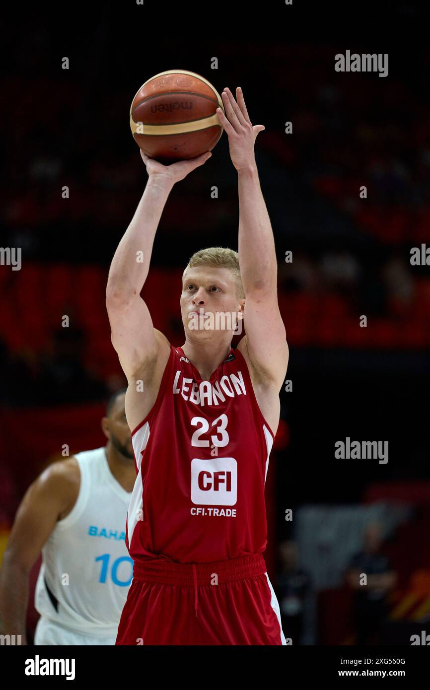 Youssef Khayat from Lebanon team seen in action during the game between ...