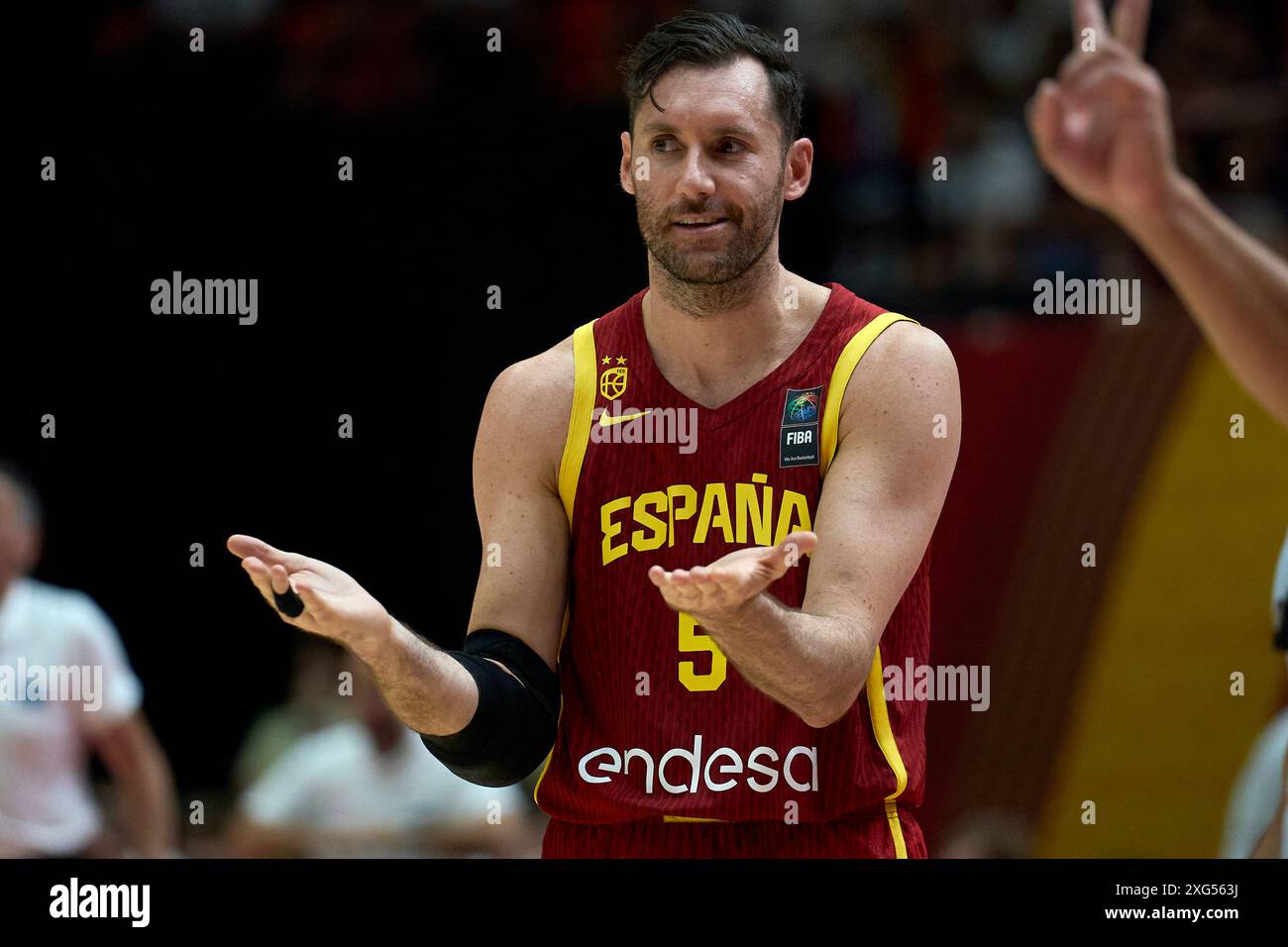 Rudy Fernandez from Spain team seen in action during the game between ...