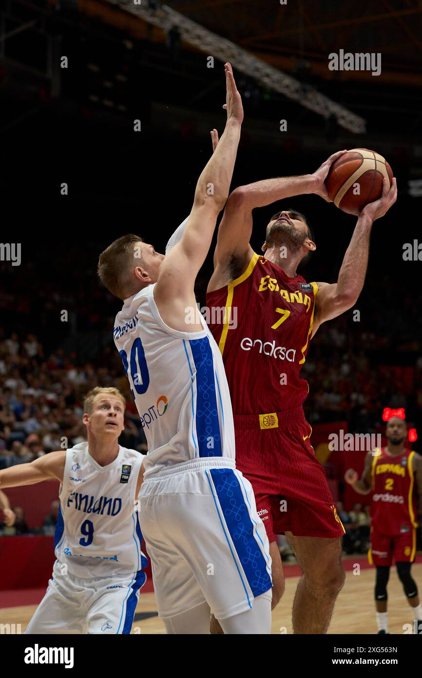 Alexander Madsen from Finland team, Santiago Aldama from Spain team ...