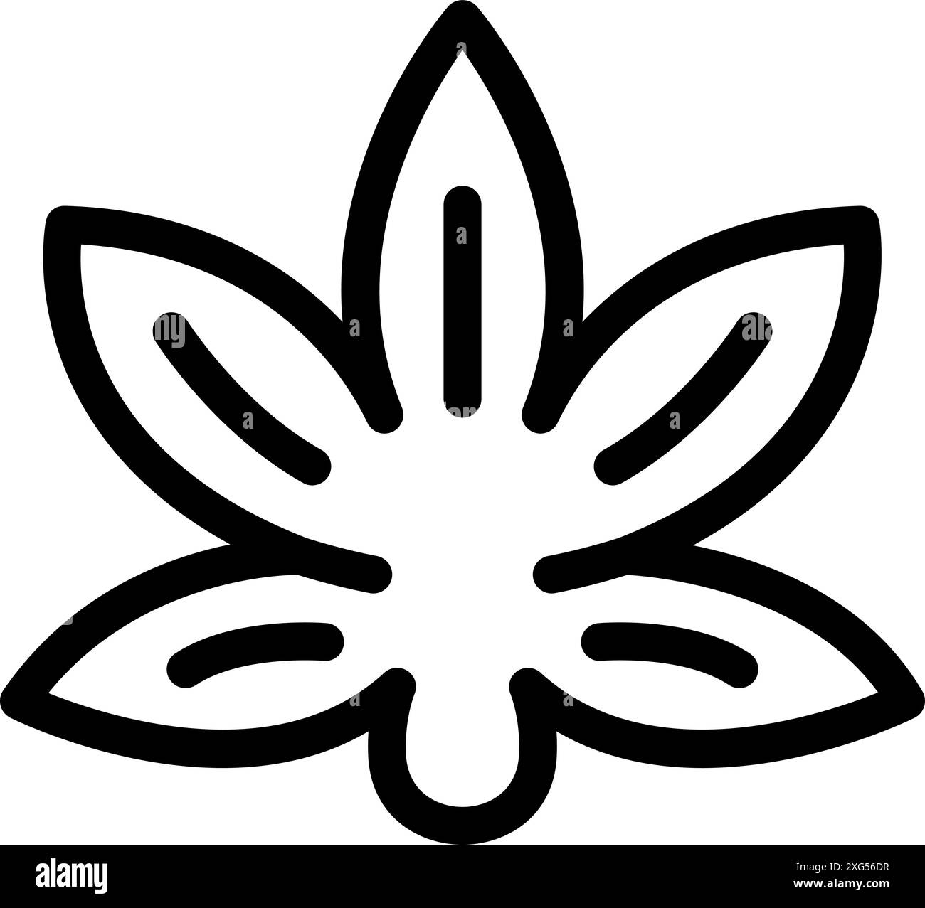 Marijuana plant growing on black Stock Vector Images - Alamy
