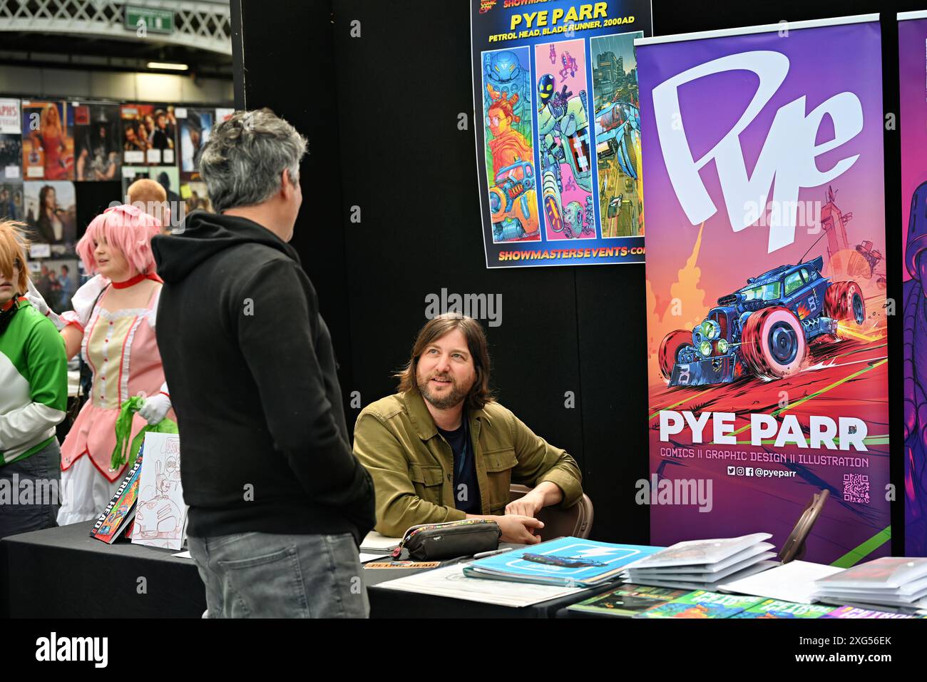 LONDON, UK. 6th July, 2024. The comic book creators Pye Parr were in ...