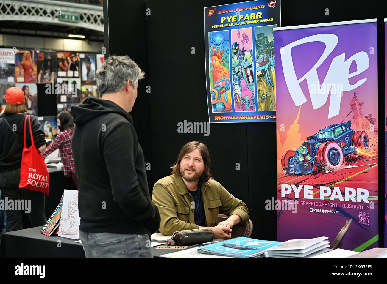LONDON, UK. 6th July, 2024. The comic book creators Pye Parr were in ...