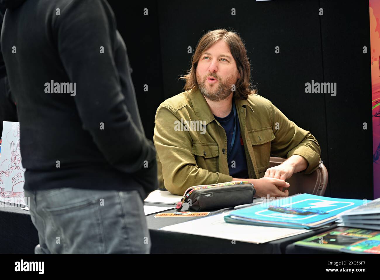 LONDON, UK. 6th July, 2024. The comic book creators Pye Parr were in ...