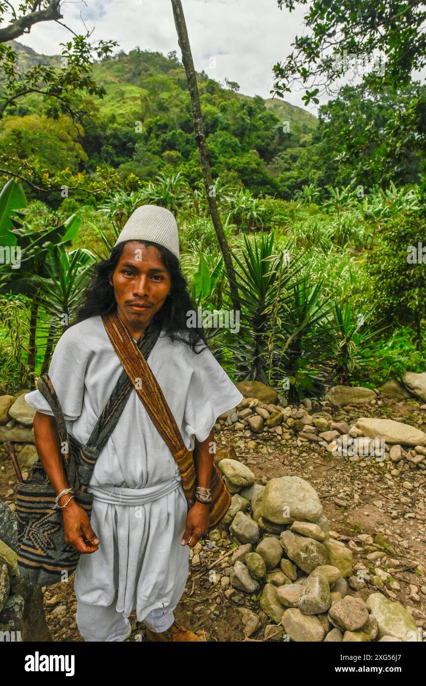 An Arahuaco Mamo at the Atikuakumake community in the Sierra Nevada de ...