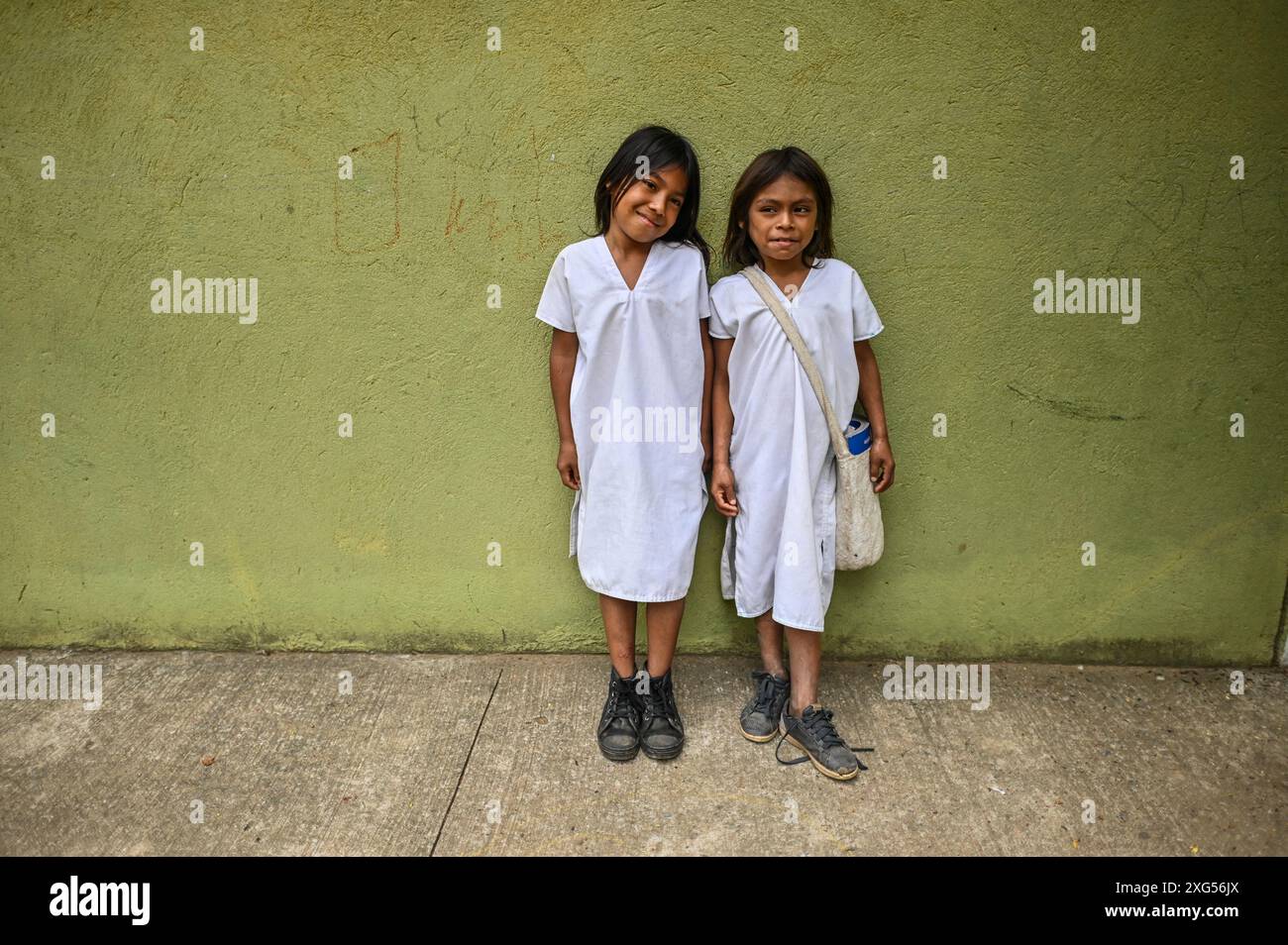 Arahuaco indigenous children at the Jimain rural school near Pueblo ...