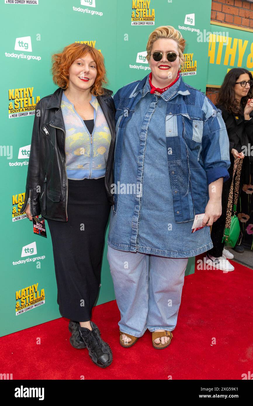 Guests attend Kathy and Stella Solve a Murder!' press night Featuring ...