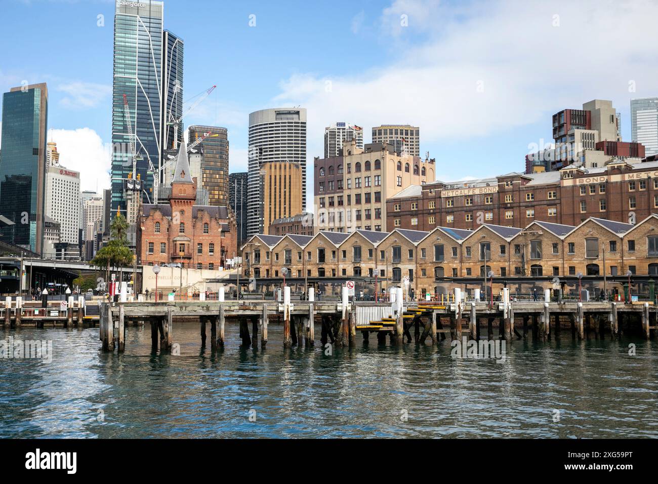 Sydney city centre, historic Rocks area with Campbells stores and ...