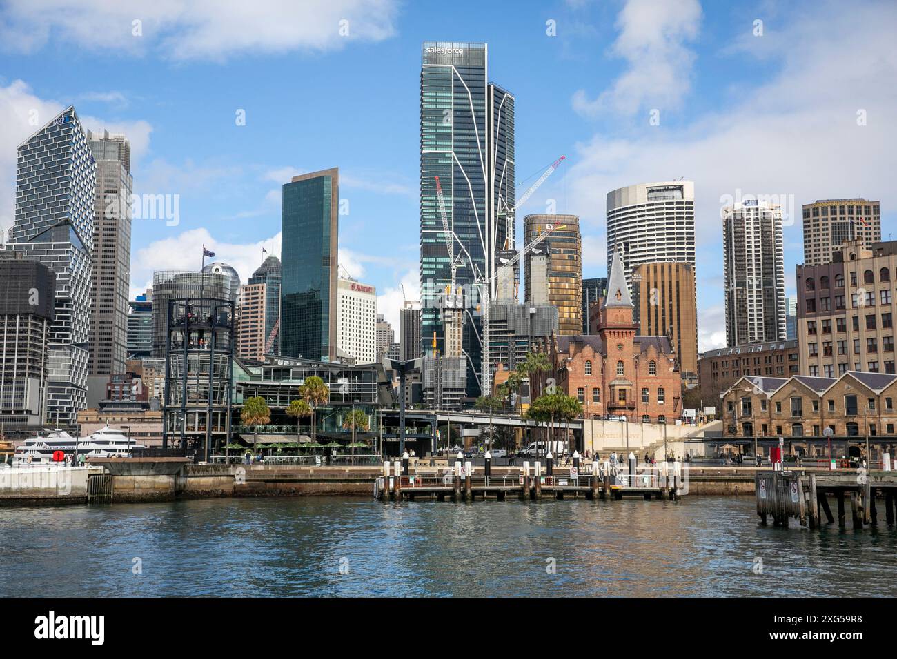 Sydney circular Quay cityscape and skyline with Salesforce Tower, AMP ...