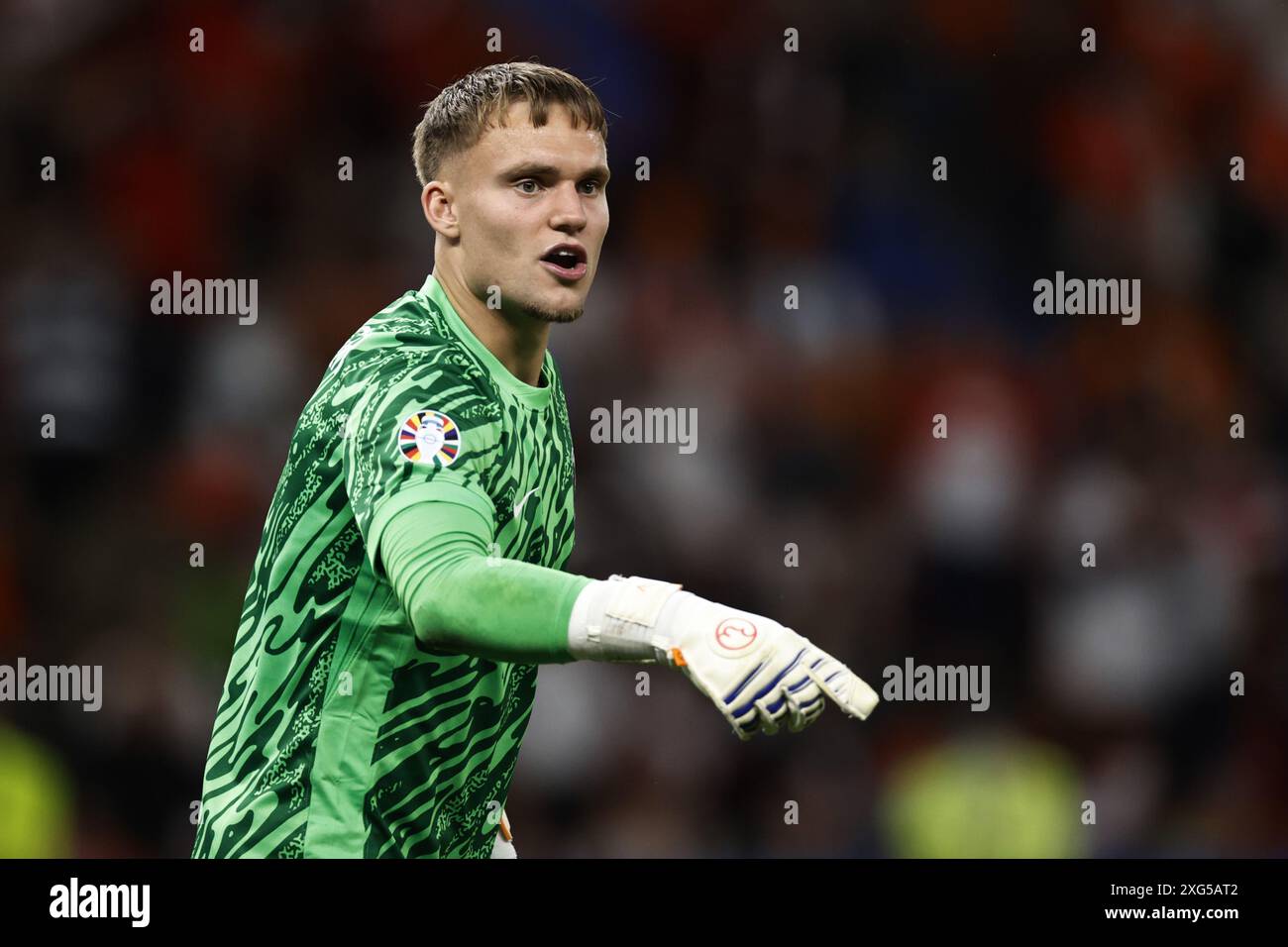 BERLIN - Holland goalkeeper Bart Verbruggen during the UEFA EURO 2024 ...