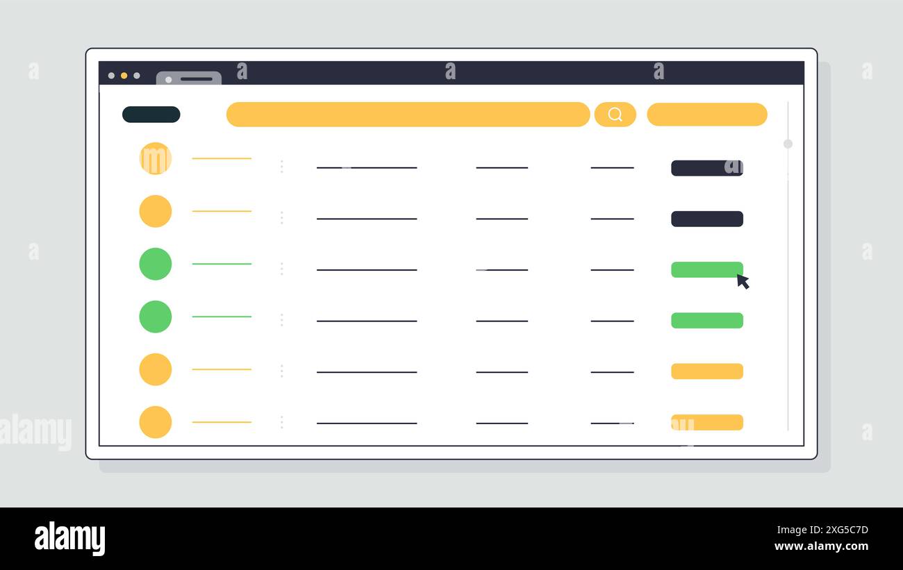 Web interface concept. Webpage design. UI and UX elements for mobile application and program ...