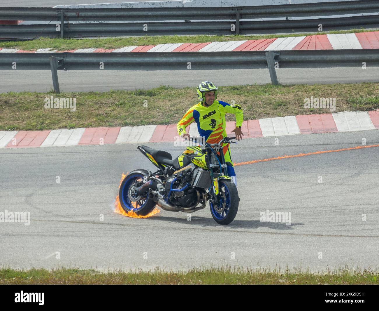 classic rally car on a Portuguese Lousada circuit in 2021. Classic ...