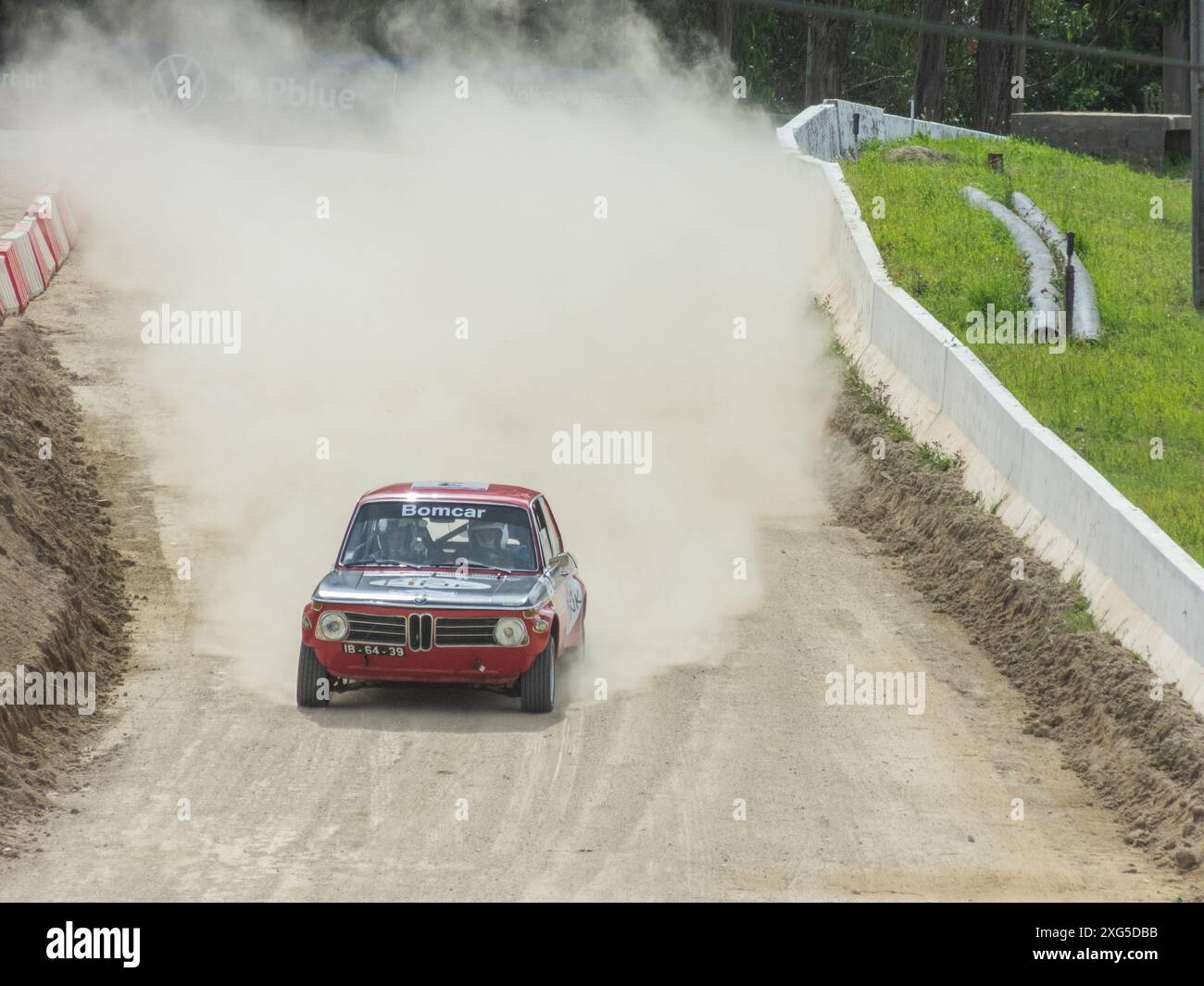 classic rally car on a Portuguese Lousada circuit in 2021. Classic ...