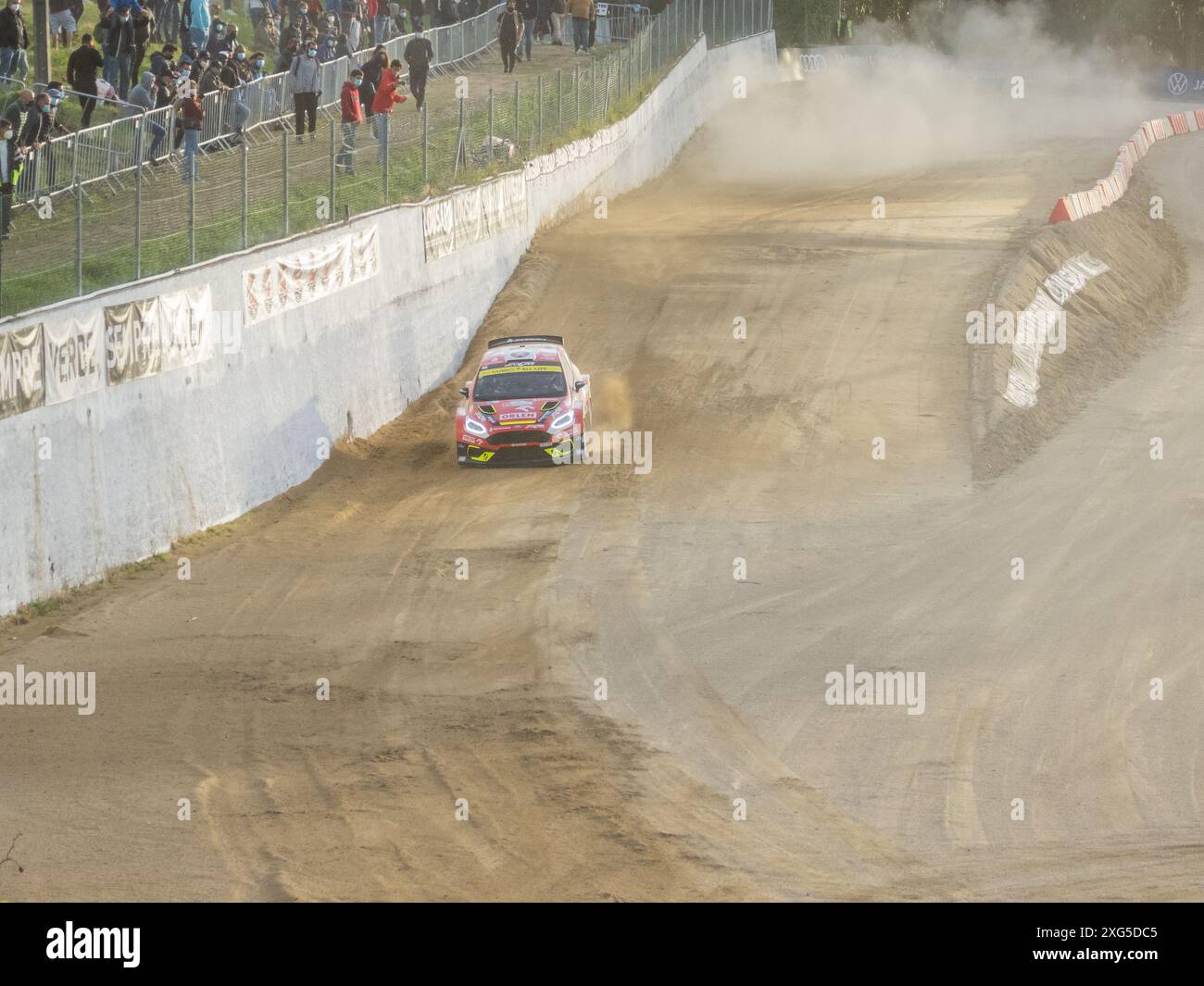classic rally car on a Portuguese Lousada circuit in 2021. Classic ...