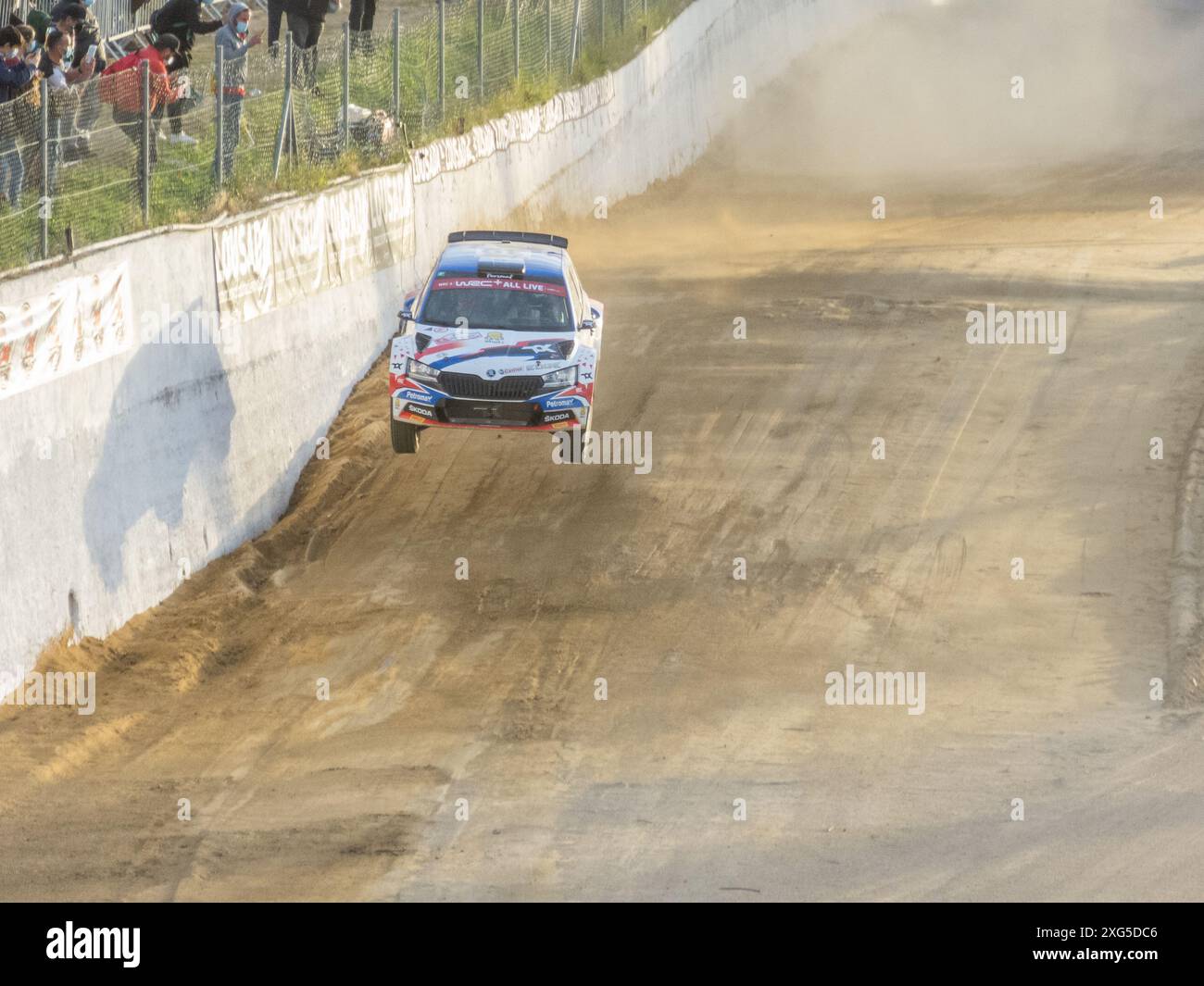 classic rally car on a Portuguese Lousada circuit in 2021. Classic ...