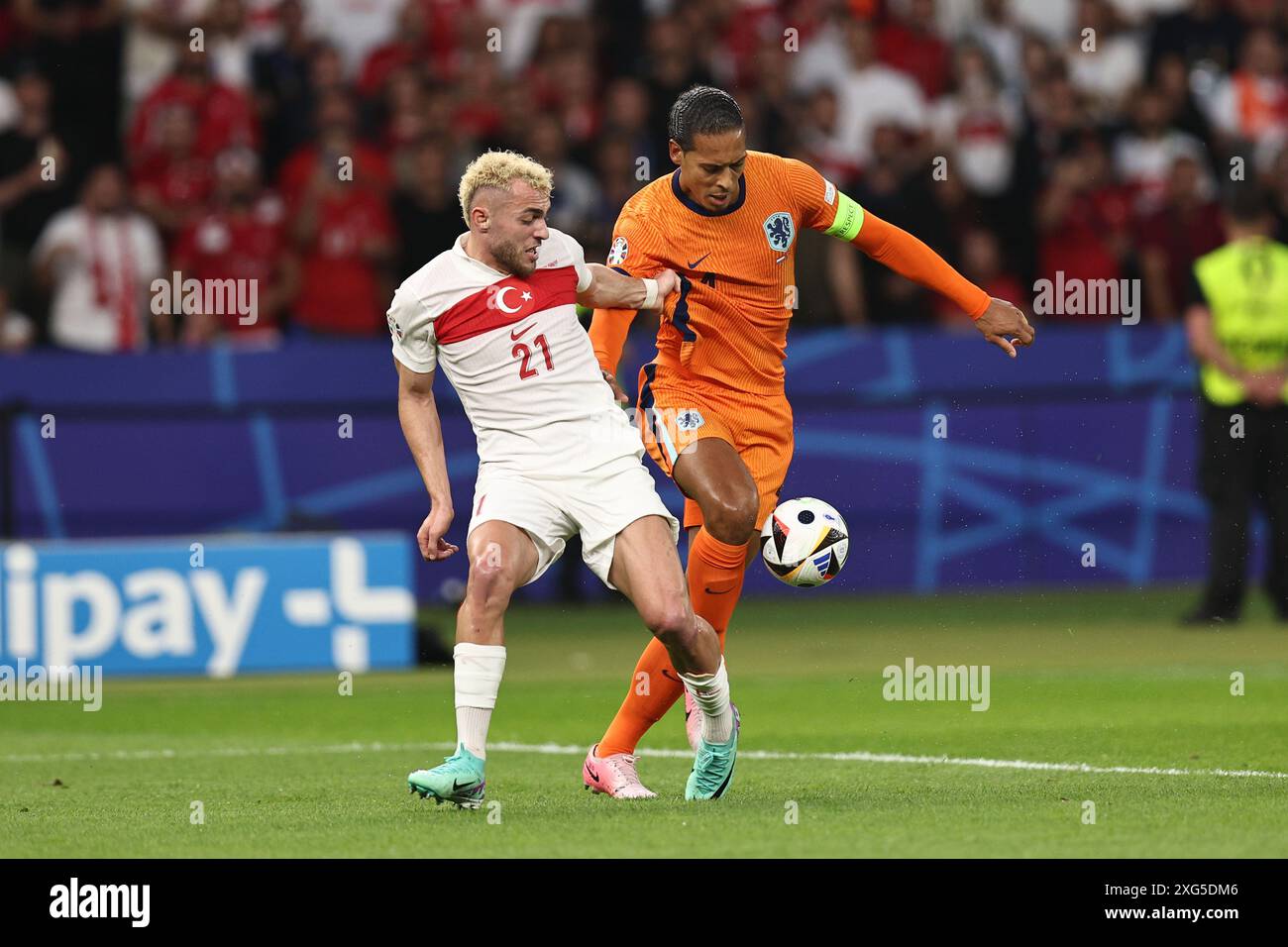 Berlin, Germany. 6th July 2024. Bars Alper Ylmaz (Turkiye)Virgil van ...